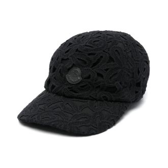 Moncler Macram&eacute; Baseball Cap - - Accessories - Damen - Schwarzk - ONE SIZE