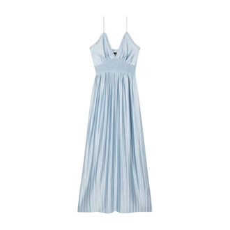 The Kooples Femme, Robes, Bleu, Taille: 36 FR Pleated Maxi Dress