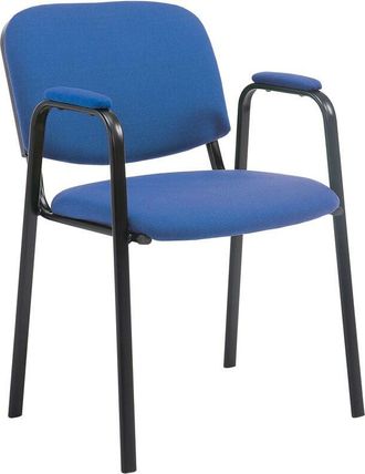 Clp Chaise de visiteur &eacute;l&eacute;gante rembourr&eacute;e en tissu et fauteuils m&eacute;talliques diff&eacute;rentes couleurs Couleur : Bleu