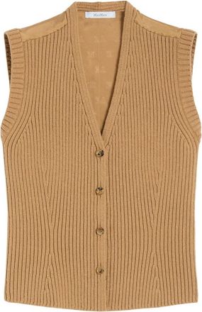 Max Mara Femme, Pulls, Brun, Taille: 44 FR Sac en Cuir Camel M&egrave;re