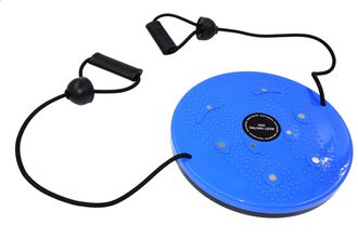 chi-enterprise Twister mit Gummib&auml;ndern und Magnetpunkten, Drehteller, Rotationsscheibe, Balance Board, Disc Board, Aerobic Fitnessscheibe, Twister Platte 25 cm, bla