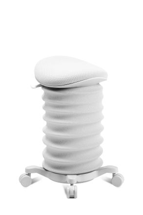 Topstar Sitness 4D mit Rollen - AGR-Zertifiziert Dynamischer Sitzhocker Papyrus - Weiss, ergonomischer B&uuml;rohocker - h&ouml;henverstellbar - st&auml;rkt den R&uuml;cken - ent
