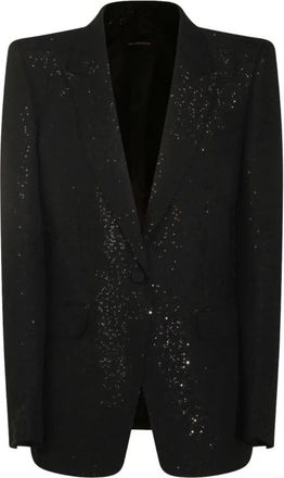 Tom Ford Femme, Vestes, Noir, Taille: 36 FR Veste en laine &agrave; sequins