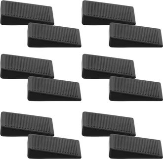 DOITOOL 12 St&uuml;ck Pack M&ouml;belausgleichsf&uuml;&szlig;e aus Kunststoff Gro&szlig;e Schwarze M&ouml;belkeile f&uuml;r Tisch und Stuhlbeine Stabile H&ouml;henverl&auml;ngerer f&uuml;r Unebene B&ouml;den im Wohn