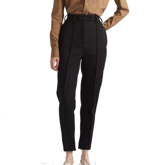 Prada Womens Black Virgin Wool Casual Pants
