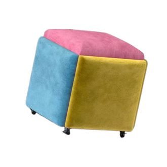 Generic Nesting-Ottomane-Hocker mit Stauraum, 5-in-1-Quadratstuhl, leicht, platzsparend, for den Heimgebrauch im B&uuml;ro, Balkon, Spielzimmer(Color 1,35x35x35cm)