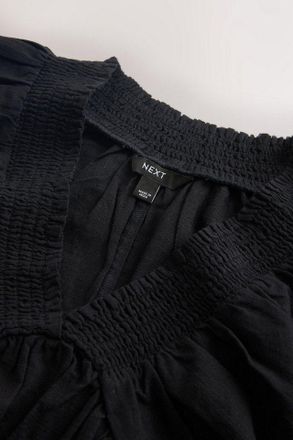 Next Minikleid Minikleid mit V-Ausschnitt (1-tlg)