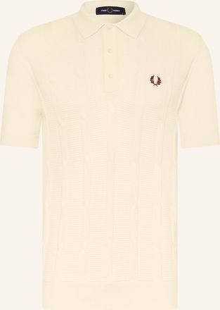 Fred Perry Strick-Poloshirt weiss