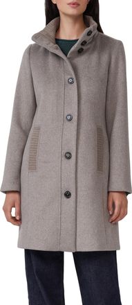 s.Oliver Kurzer Mantel aus Wollmix mit Knopfleiste