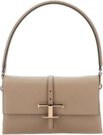 Tod's Tods Hobo Bags - T Timeless Mini Flap Bag - Gr. unisize - in Braun - f&uuml;r Damen