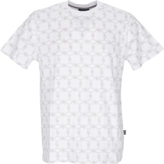 Dolly Noire Wei&szlig;es Monogram Tee Kurzarm T-shirt - - Tops - Herren - Wei&szlig; - XL
