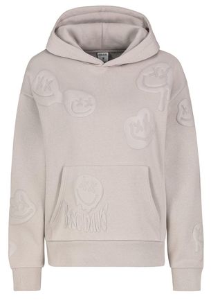 Sublevel Damen Hoodie Kapuzen-Sweatshirt Pullover LSL-526 Lachgesicht Middle Beige M