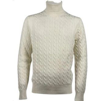 Malo Rollkragenpullover aus luxuri&ouml;sem Kaschmir - - Knitwear - Herren - Beige - S