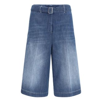 True Royal G&uuml;rtel-Shorts in Kniel&auml;nge - - Shorts - Damen - Blau - L