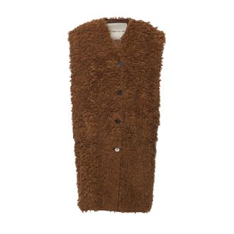 PDR Phisique Du Role Femme, Vestes, Brun, Taille: 36 FR Ecofur Gilet Long Vest