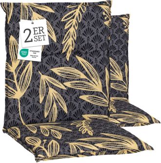 Beo Barcelona Niedriglehner Gartenstuhl-Auflagen 2er Set | Waschbar, Atmungsaktiv, UV-beständig | Hochwertige Sitzkissen Outdoor | Made in EU, Öko-Tex Sta