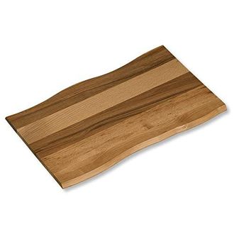 KESPER Schneidebrett, Buchenholz, Braun, 45x27x1,5 cm, BIOFA-&Ouml;l, schr&auml;ge Kante, 85117