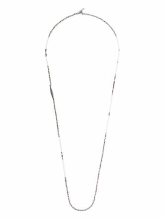 M. Cohen collier long &agrave; perles - Argent