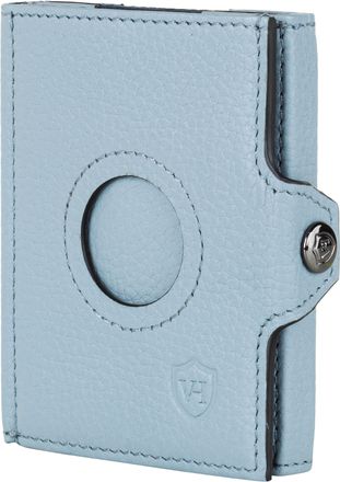 Von Heesen Airtag Slim Wallet mit XXL M&uuml;nzfach & RFID-Schutz - Airtag Portmonee Herren klein aus echtem Leder - Mini Geldb&ouml;rse - Kreditkartenetui Kartenetui - Po