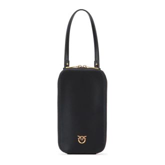Pinko Pinko, Femme, Sacs, Noir, Taille: ONE Size Phone Case Zip Around Vitello