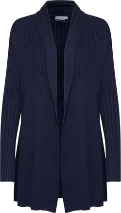 Fransa FRZubasi Damen Lange Strickjacke Feinstrick Cardigan Longstrickjacke, Gr&ouml;&szlig;e:XXL, Farbe:Black Iris (60410)