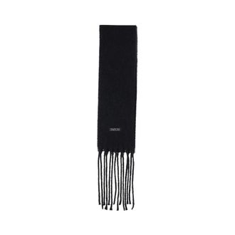 Patou Langer Fransen Wollmischung Schal - - Accessories - Damen - Schwarzk - ONE SIZE