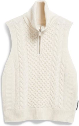 Armedangels Damen Stricktop Relaxed Fit aus Bio-Woll Mix OLAIAAS Cable Relaxed Fit Oatmilk