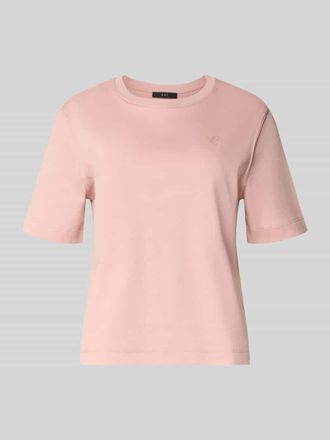 Oui T-Shirt mit Rundhalsausschnitt und Label-Stitching