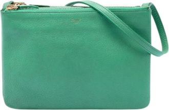 Celine Sac bandouli&egrave;re Trio Pre-owned - Femme - Pre-owned - Vert - Taille: ONE Size