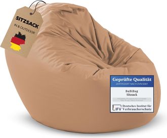 BuBiBag 2in1 Sitzsack L - XXL mit F&uuml;llung f&uuml;r Kinder & Erwachsene, Gaming Beanbag & Bodenkissen f&uuml;r Indoor & Outdoor Sessel Pflegeleicht & Wasserabweisend XXX