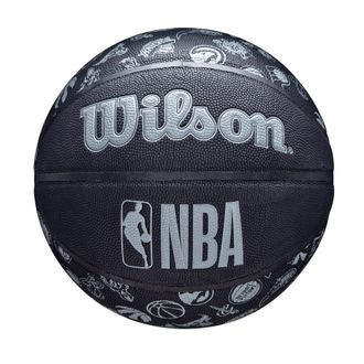 Wilson Basketball NBA ALL TEAM, Outdoor, Gummi, Größe: 7, Schwarz