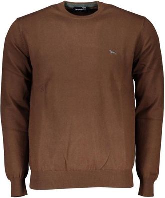 Harmont & Blaine Homme, Pulls, Brun, Taille: 2XL Pull &Eacute;l&eacute;gant &agrave; Col Rond Brod&eacute;