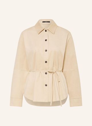 someday Someday Hemdbluse Zyla In Lederoptik beige