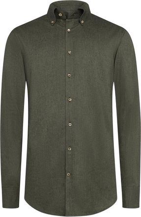 Stenströms Unifarbenes und softes Flanellhemd aus Twofold Super Cotton, Regular in