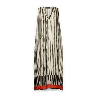 Elena Miro A-Linien-Satin-Kleid mit Print - - Dresses - Damen - Schwarzk - 4XL