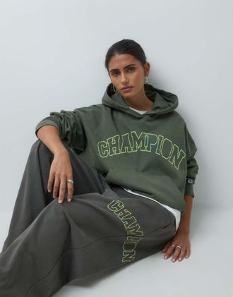 Champion Future Memories sweat &agrave; capuche oversize femme vert