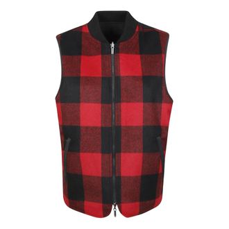 MC2 Saint Barth Gilet en laine Spencer - Homme - Vestes - Rouge - Taille: XL