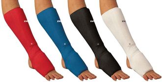 KWON Schienbein- und Spannschützer Stoff CE (schwarz, Junior)