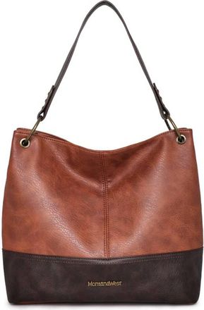 Montana West modische Tragetasche mit Reißverschluss, große Ledergeldbörsen und Handtaschen für Damen, Top-Griff, Schultertasche, Hobo-Taschen, bronze, Large