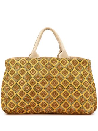 Prada grand sac à bandoulière Canapa (2013-2025) - Jaune
