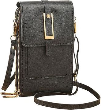 Generic Sac &agrave; bandouli&egrave;re pour t&eacute;l&eacute;phone portable &agrave; &eacute;cran transparent - Petit sac multifonction pour t&eacute;l&eacute;phone portable - Sac pour femme - Bandouli&egrave;re vertica