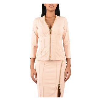 Elisabetta Franchi Veste Bustier - Femme - Vestes - Beige - Taille: 42 FR