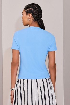 Next T-Shirt Kurzarm-Oberteil mit Rundhalsausschnitt, Kurzgr&ouml;&szlig;e (1-tlg)