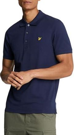 Lyle & Scott Homme Polo Uni en Coton Bio, Navy, XL