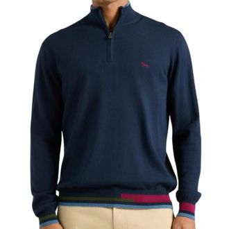 Harmont & Blaine Pullover mit halbem Rei&szlig;verschluss - - Knitwear - Herren - Blau - S
