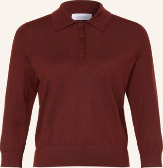Darling Harbour Darling Harbour Strick-Poloshirt Mit 3/4-Arm braun