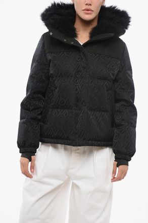Yves Salomon Monogram Ski Jacket with Fur Yves Salomon