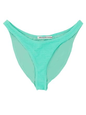 T Alexander Wang Logo-Print Bikini Briefs - Green