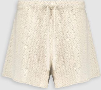 Jeanne Vouland Short Jopi Maille Crochet Coton &Eacute;cru