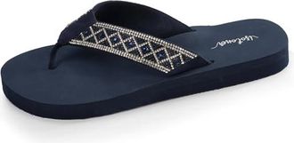 Isotoner Tongs femme ultra confortables et légères, tiges larges, 38 EU, marine